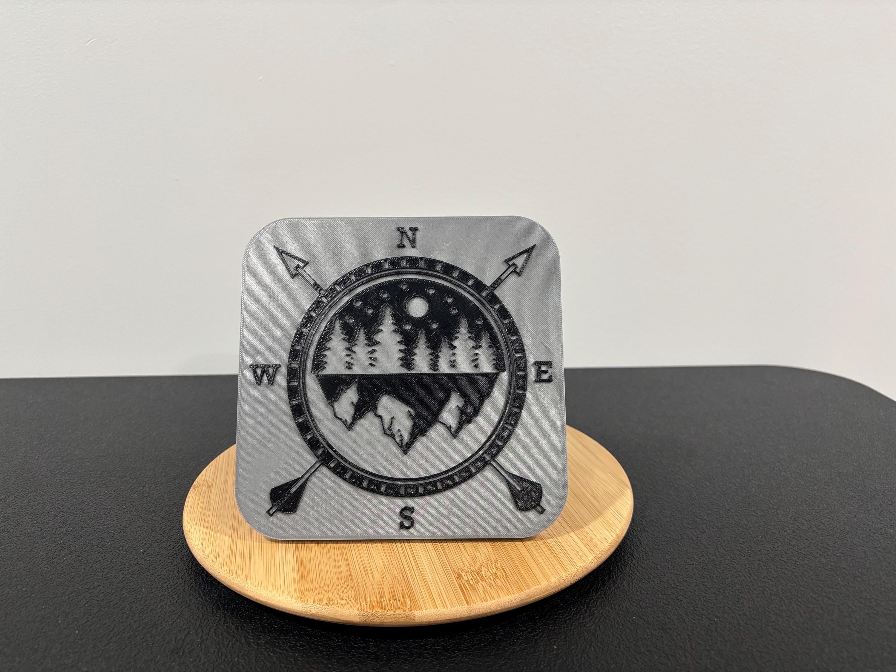 Compass Truck Hitch Cover: Pine Tree Design - Outdoor Adventure - Etsy