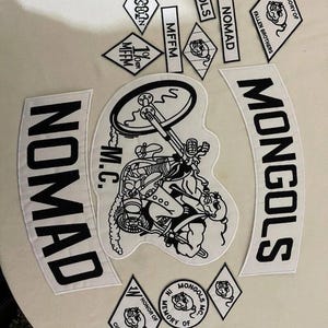 13pcs Embroidered Patch Set – Nomad Biker Style, 1% Symbol, in Memory Theme, Motorcycle Vest ...
