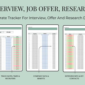 Job Application Tracker, Google Sheets Template (digital Download) - Etsy