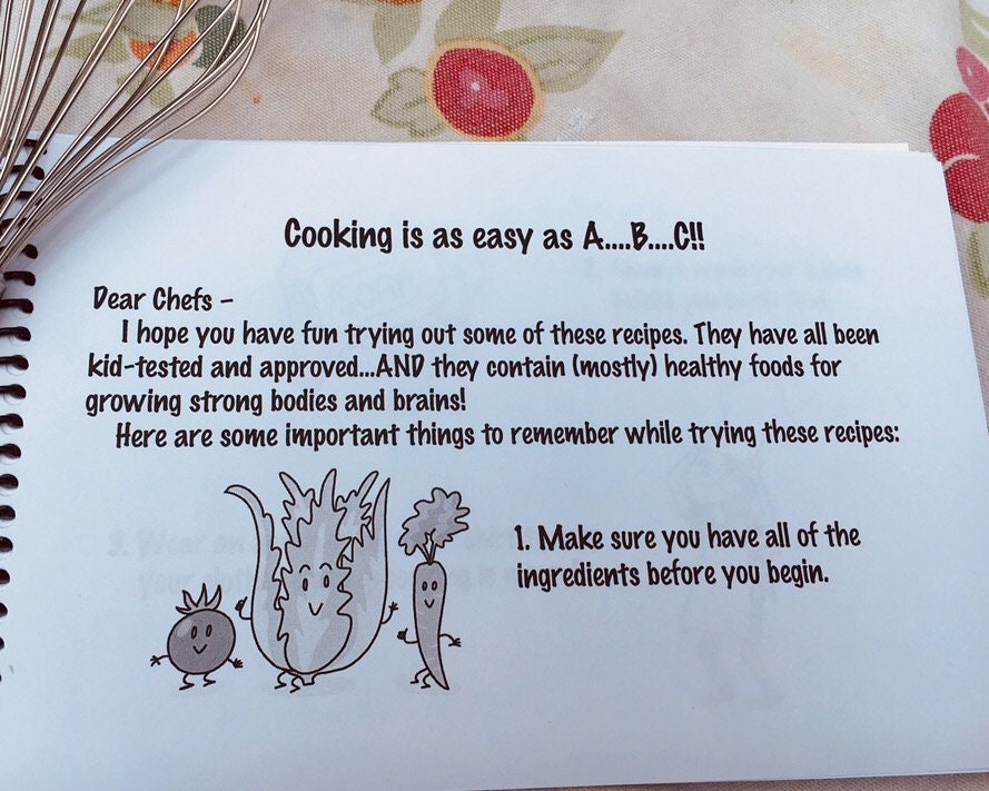 Cooking the Abc's--kids Cookbook - Etsy