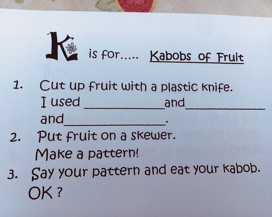 Cooking the Abc's--kids Cookbook - Etsy