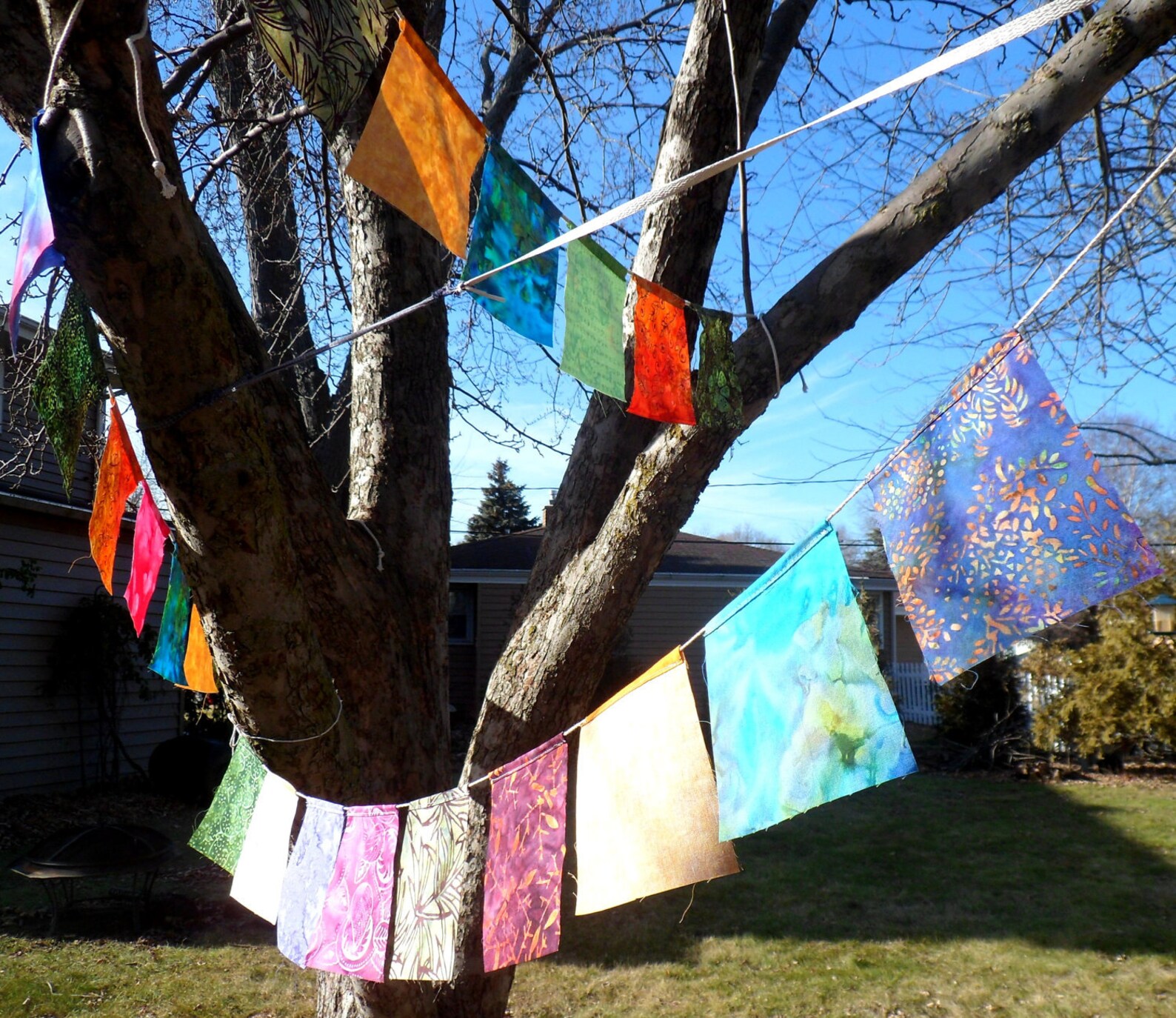 Tibetan-style Batik Prayer Flags With Fabric Marker - Etsy Canada