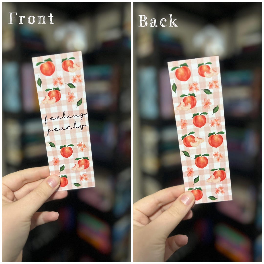Peach Bookmark: Custom Design - Etsy