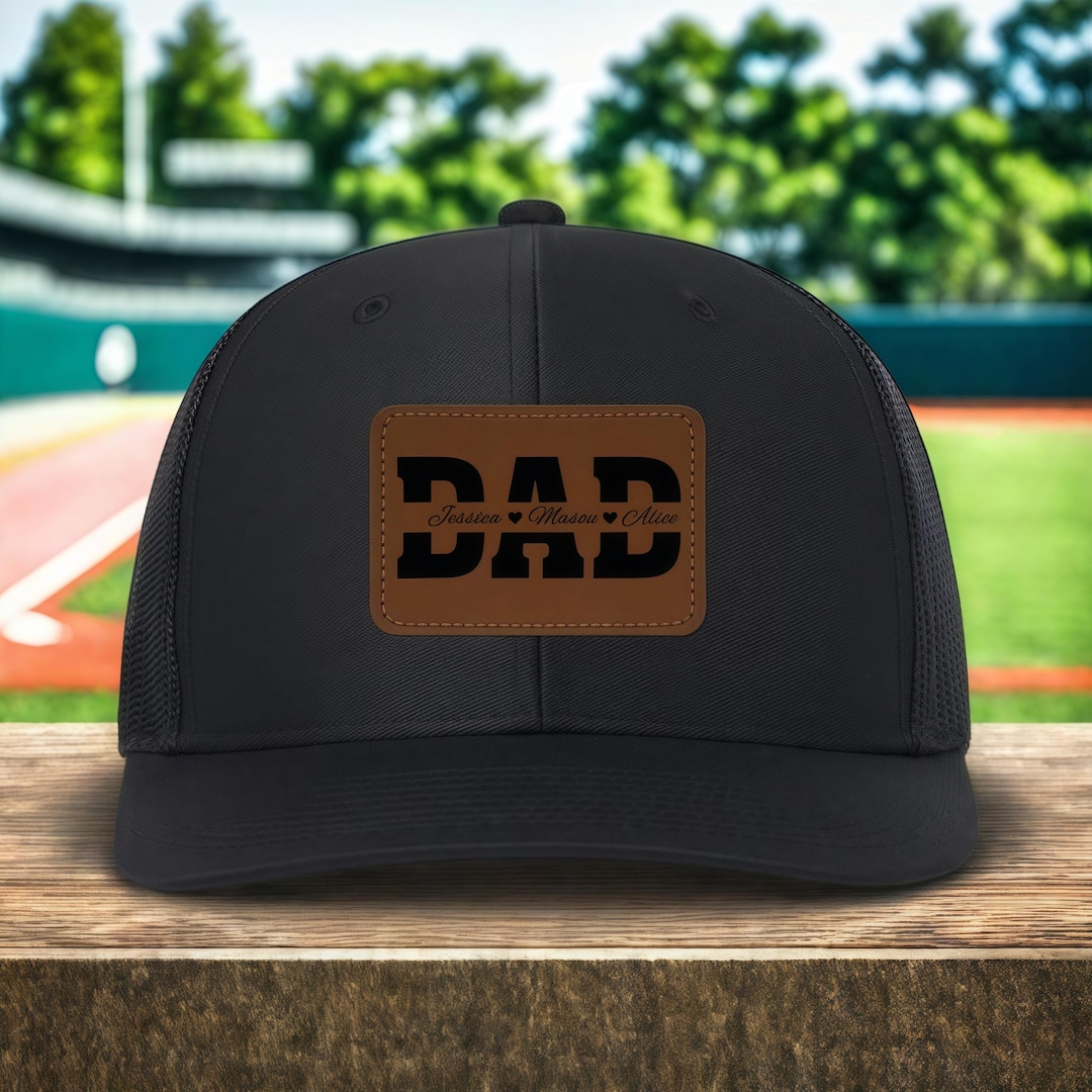 Custom Dad Hat With Kids Names - Personalized Dad Hat - Fathers Day ...