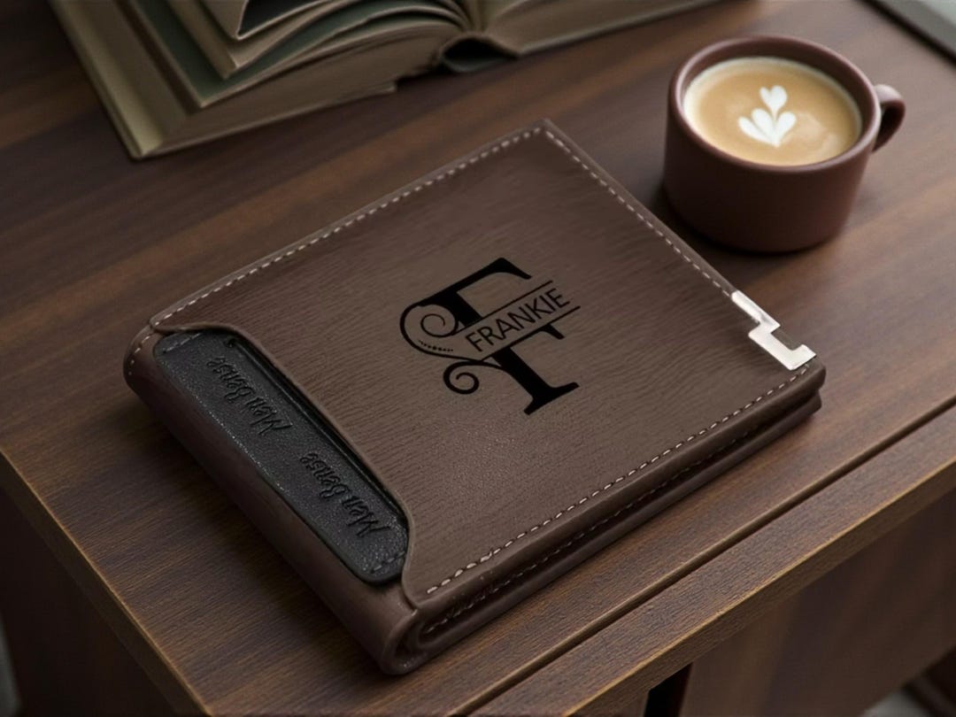 Personalized Leather Wallet • Custom Engraved Bifold Wallet - Etsy