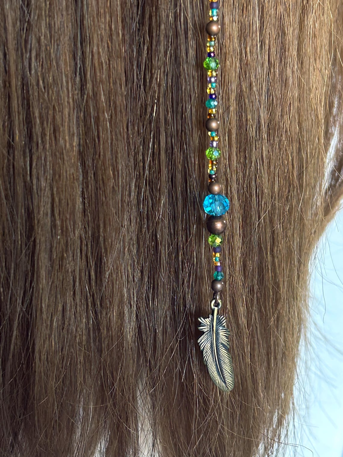 Boho Beaded Hair Clip Crystal Bead Hair Extension Beaded Handmade Hair ...