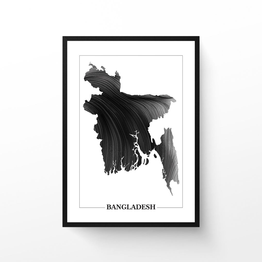 Bangladesh Wind Map | Set of 2 Designs | Printable Wall Art ...