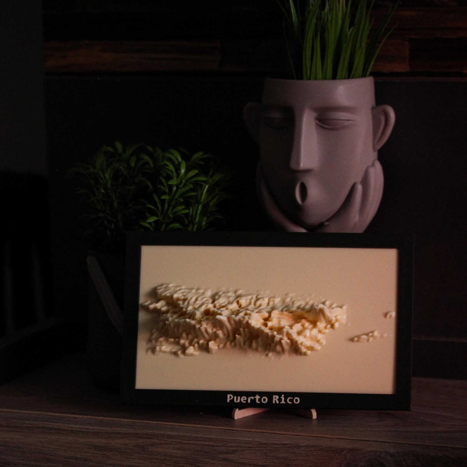 3D Topographic Map of Puerto Rico – Country Topo Map Wall Art - Puerto ...