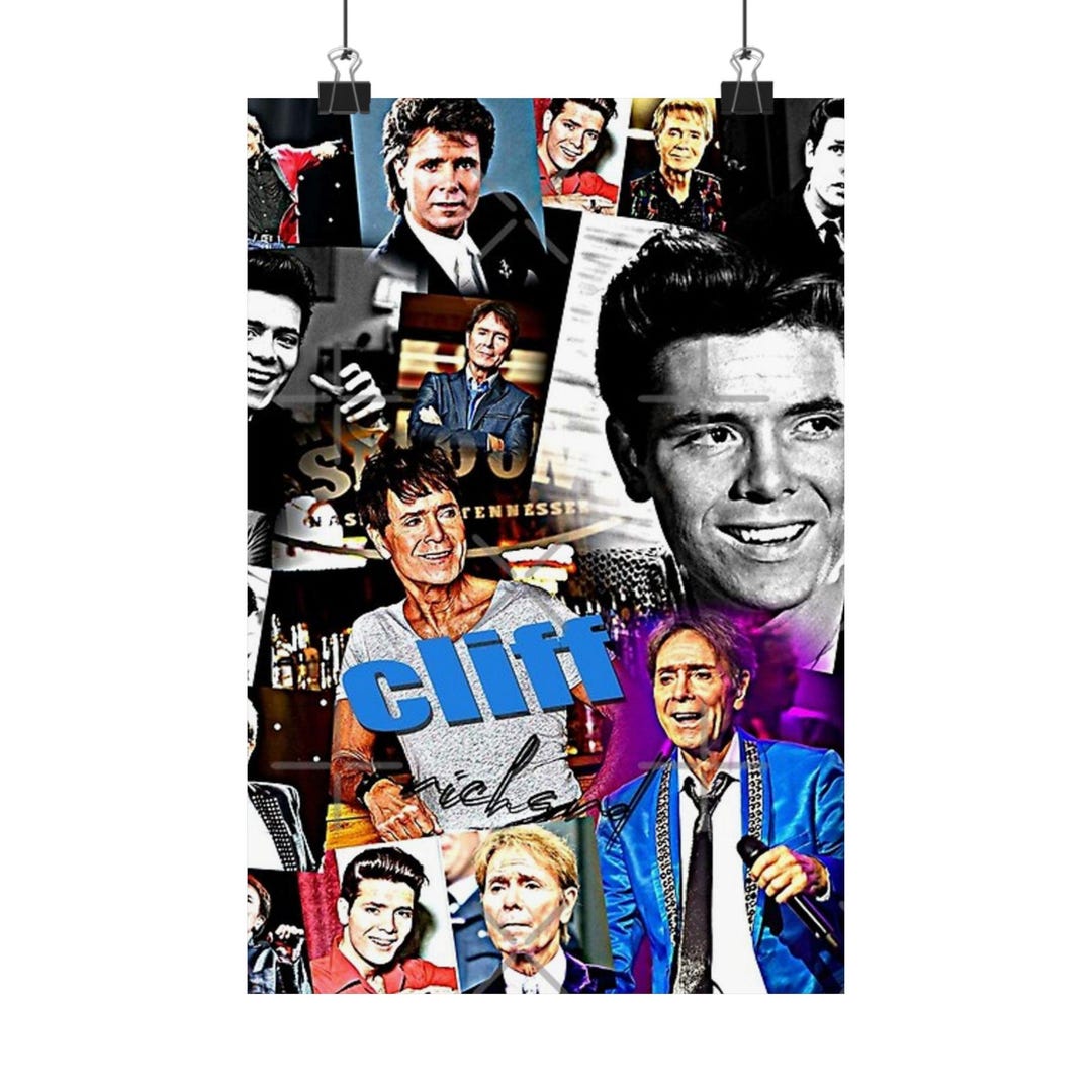 Cliff Richard Photo Collage Matte Vertical Poster | Cliff Richard Photo ...