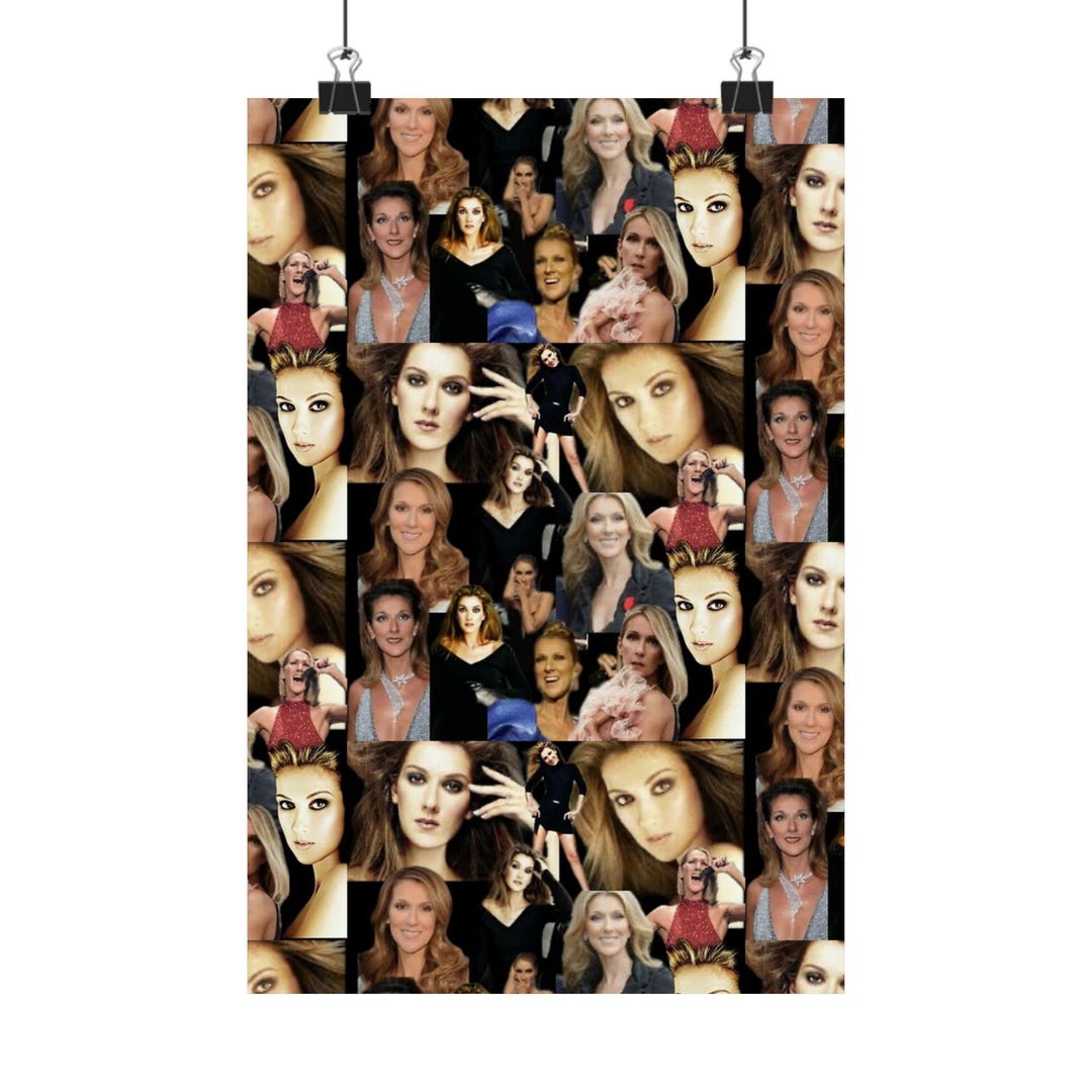 Celine Dion Collage Matte Vertical Poster | Celine Dion Collage Matte ...