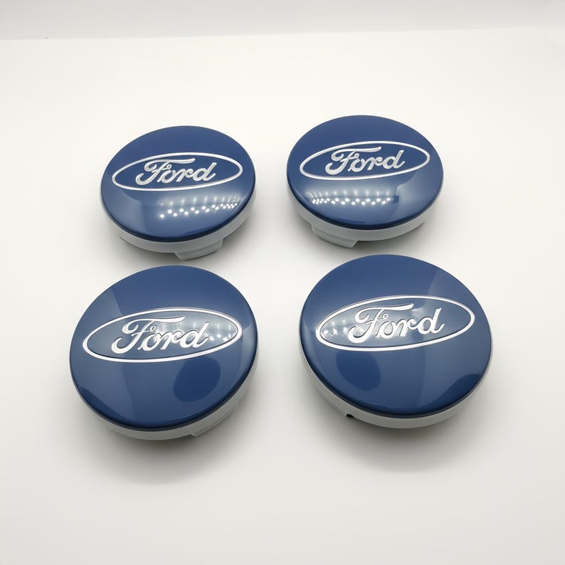 4 X Ford 54mm Blue Alloy Wheel Center Caps - Etsy