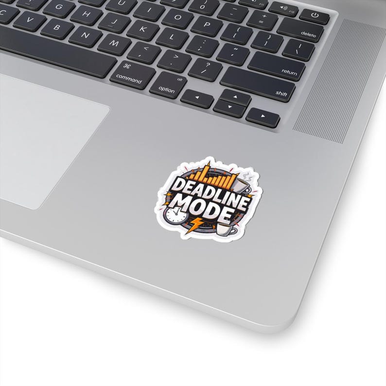 Deadline Mode Sticker | Laptop Decal, Coffee, Clock, Productivity ...
