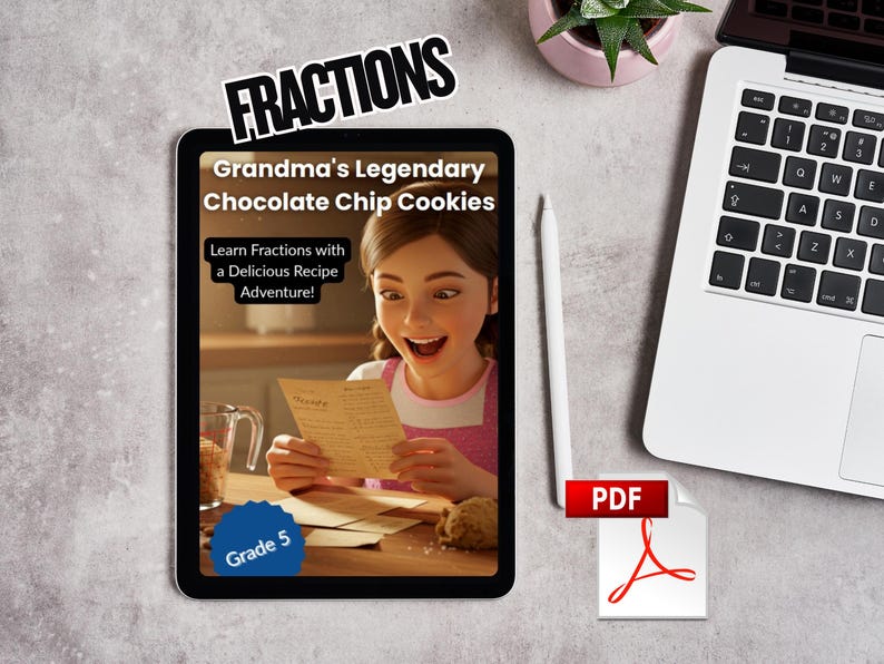 Grandma's Legendary Chocolate Chip Cookies | 5th Grade Math Fractions ...