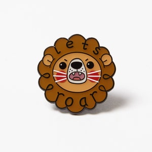 Lion Enamel Pin Badge – King of the Jungle Lapel Pin – Safari Animal ...