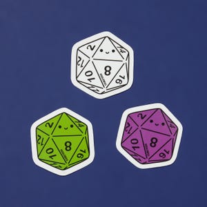D20 Vinyl Sticker – Dice Decal for Dnd Fans, Tabletop Gaming, Perfect ...