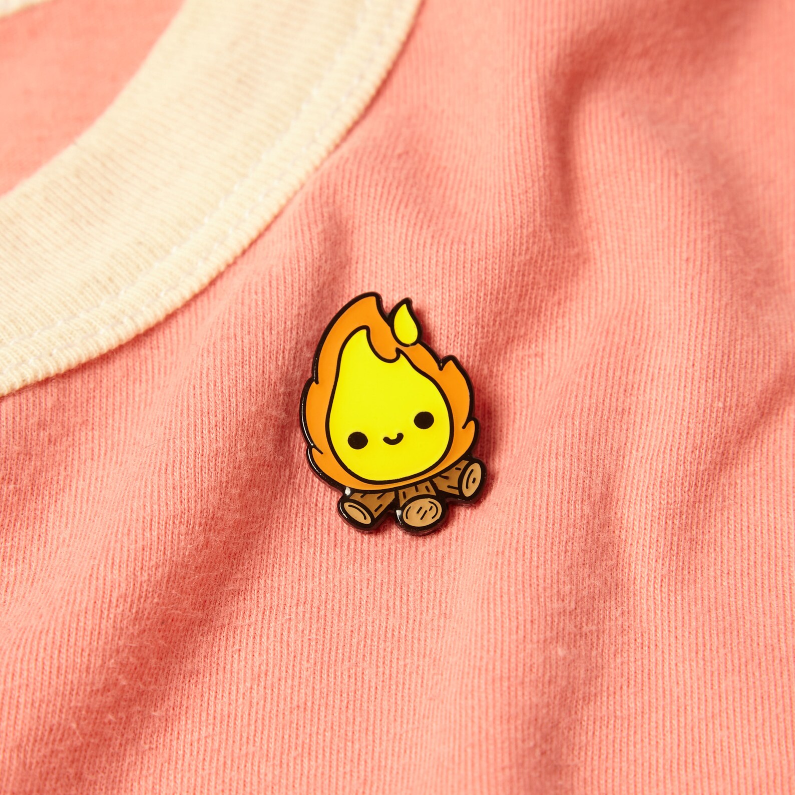 Campfire Enamel Pin Badge - Etsy