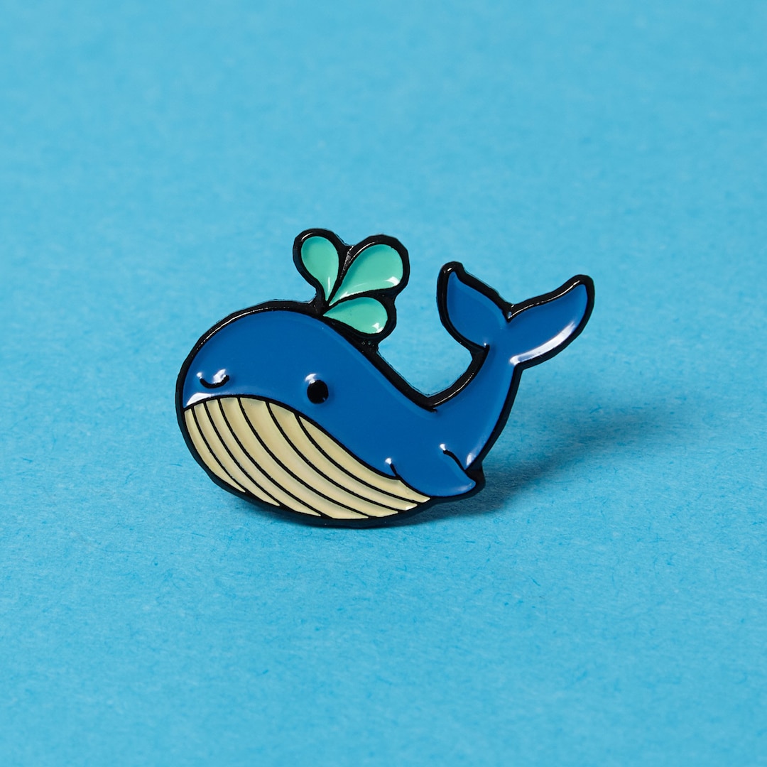 Whale Enamel Pin - Etsy