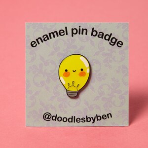 Lightbulb Enamel Pin - Etsy
