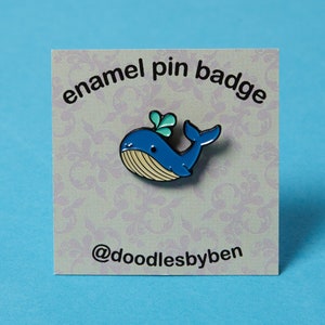 Whale Enamel Pin - Etsy