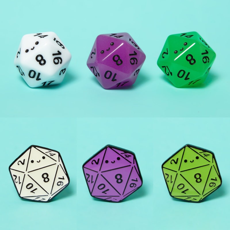 D20 Enamel Pin - Etsy