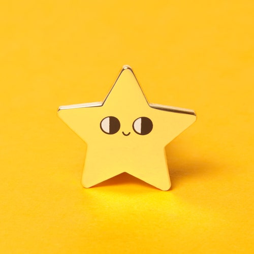 NEW matte And/or Shiny Gold Star Enamel / Lapel Pin - Etsy