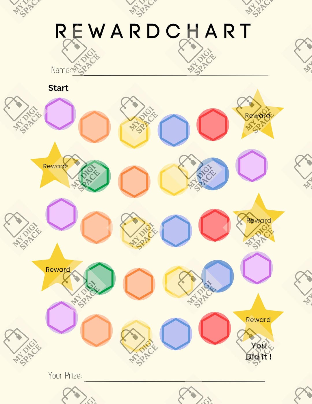 Shapes Themed Reward Chart - Etsy