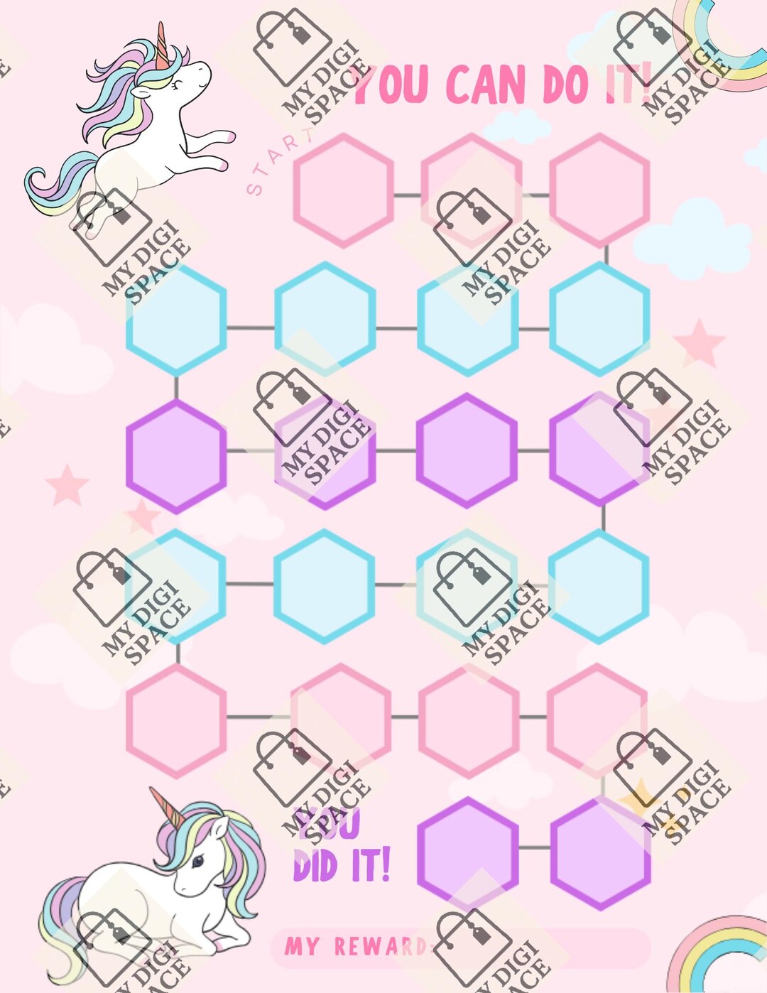 Unicorn Themed Reward Chart - Etsy