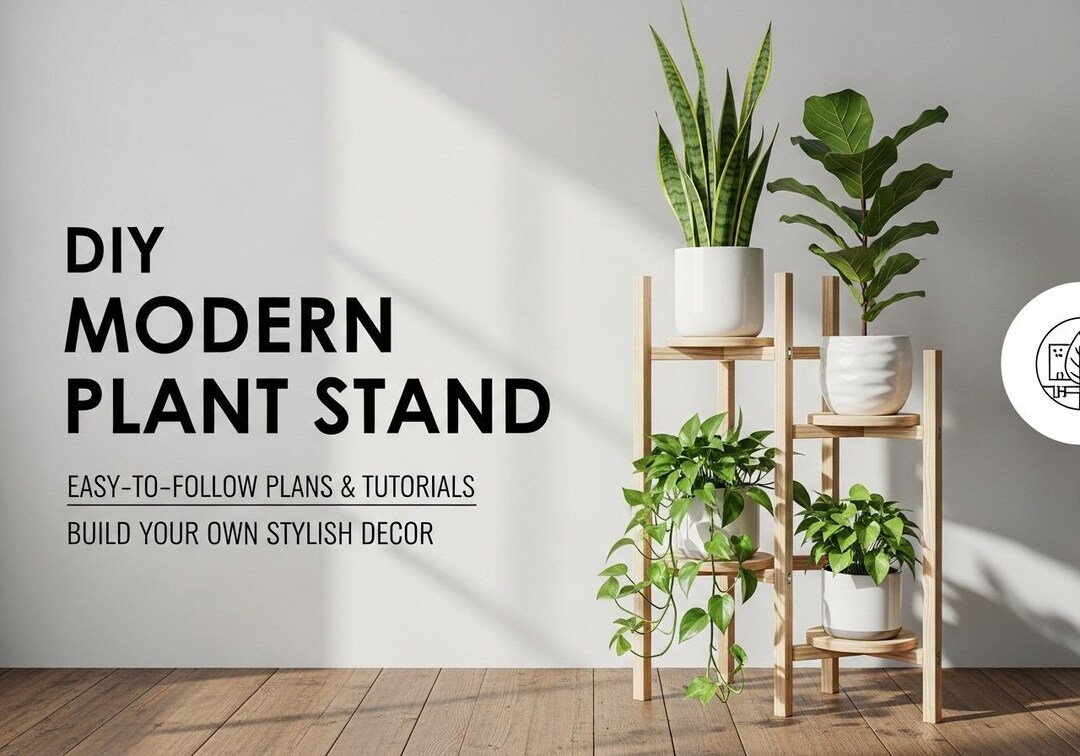 DIY Modern Plant Stand Plan | Easy Woodworking Template | Full ...