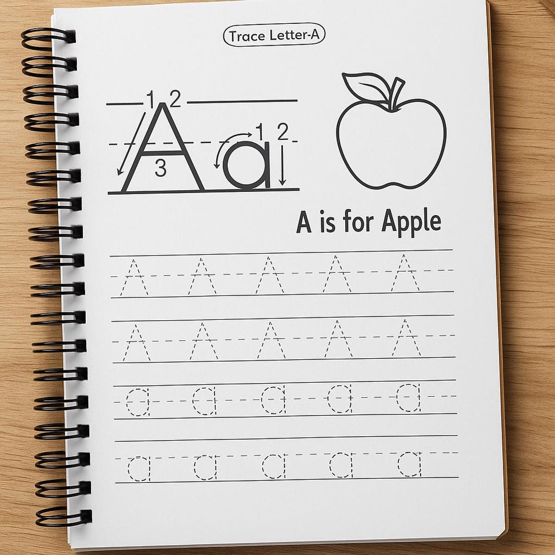 Alphabet Tracing Workbook: 55-page Letter Practice for Preschoolers - Etsy