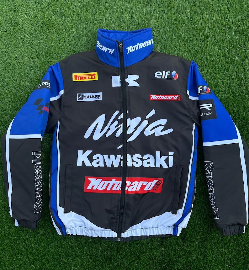 Vintage Ninja Kawasaki Formula One Racing Jacket New Condition All ...