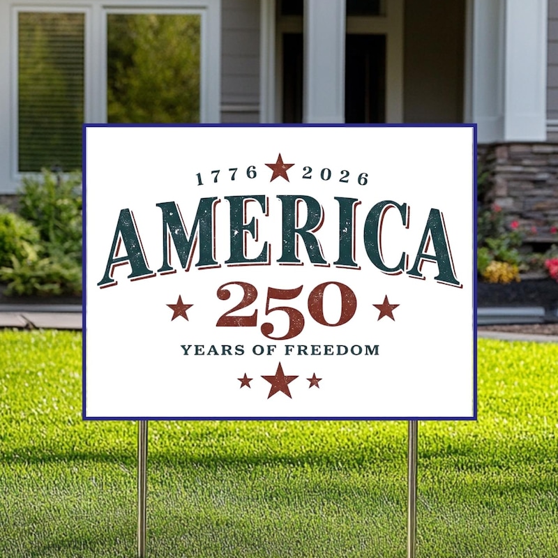 Celebrating 250 Yard Sign - Etsy