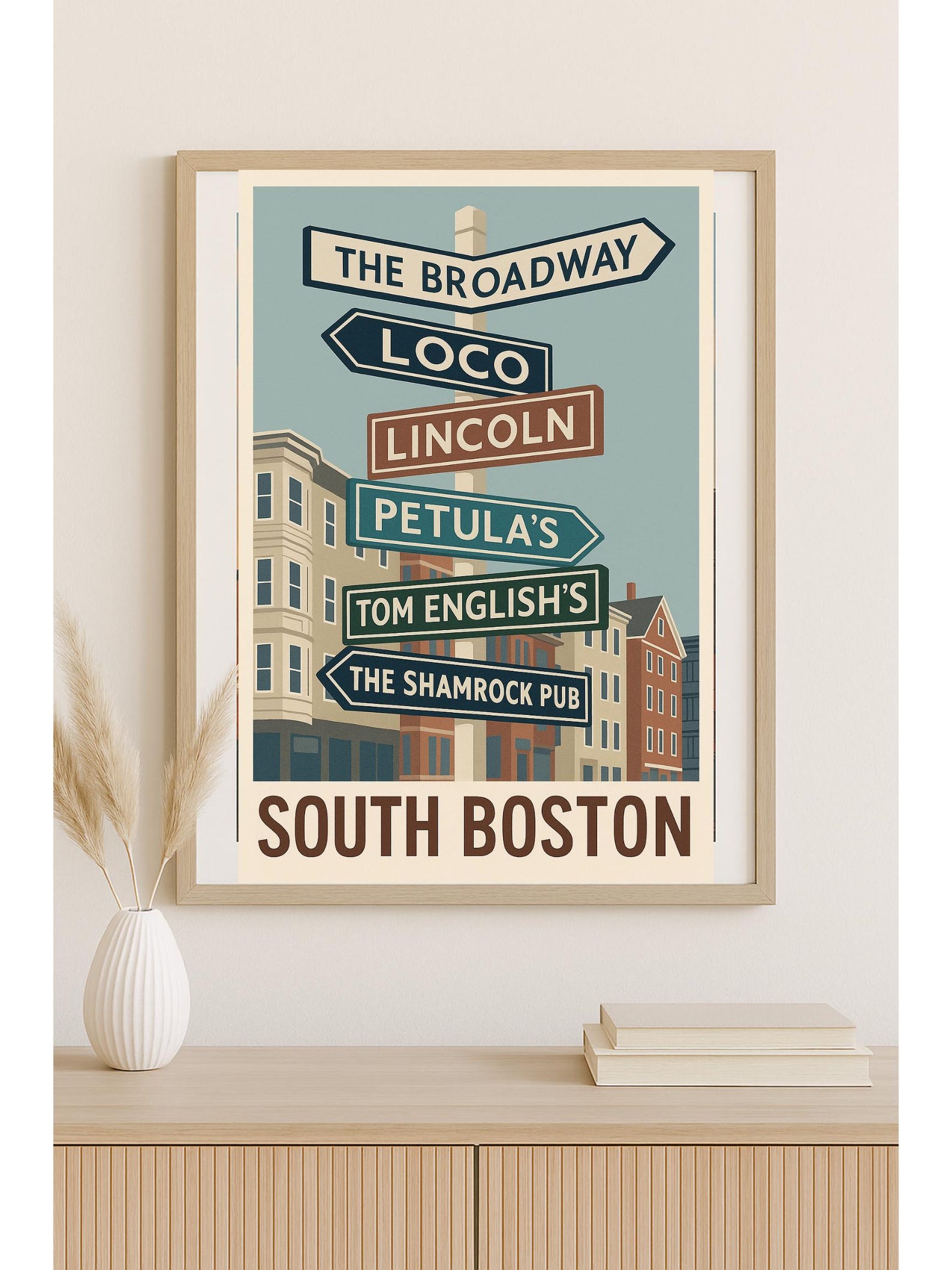South Boston Street Sign Print | Southie Bar & Restaurant Wall Art ...