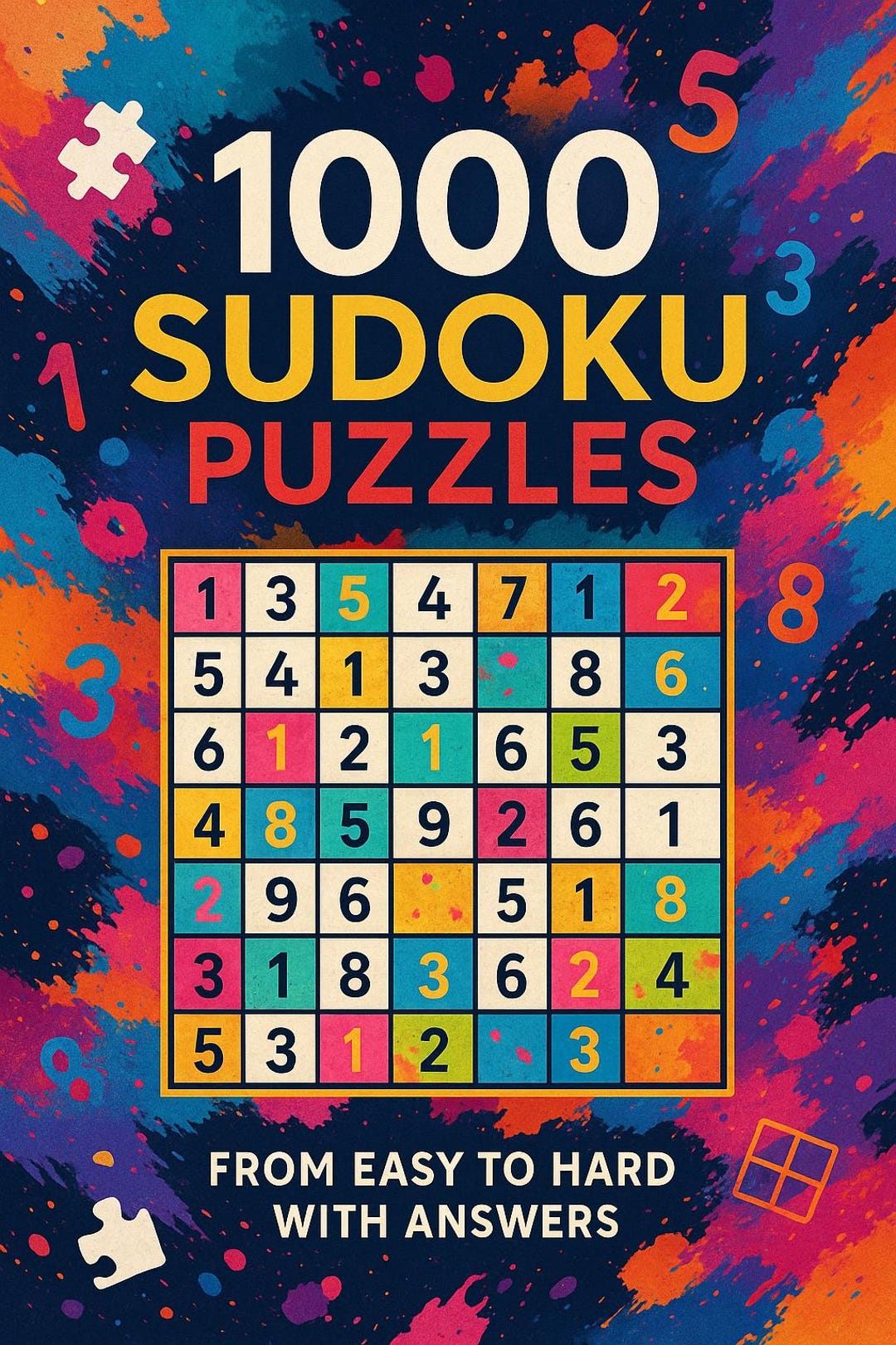 1000 Sudoku Puzzles for Adults – Printable Sudoku Book With Answers - Etsy