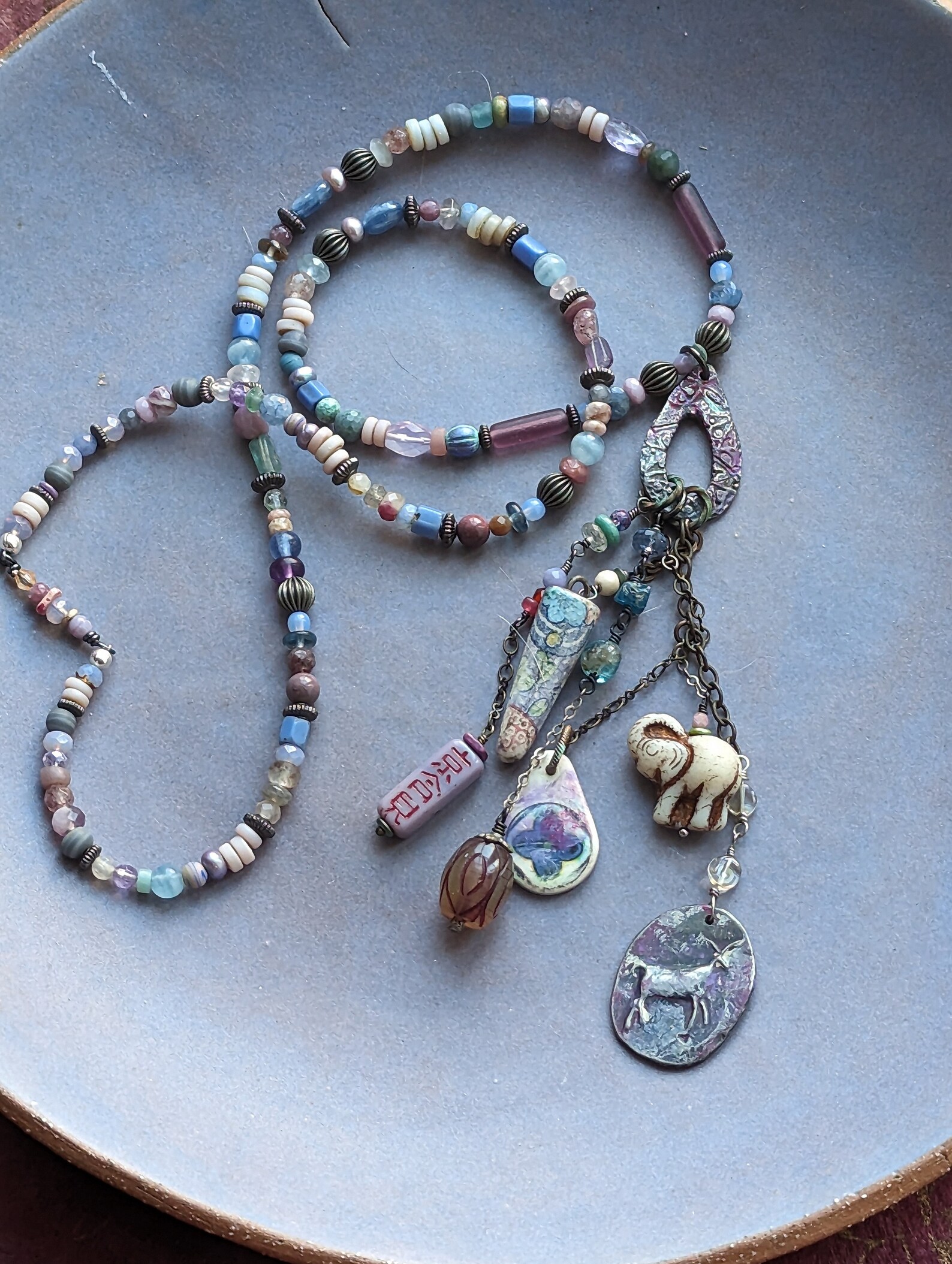 On the Eve of Adventure: Multi-gemstone Trinket Necklace With Curio ...