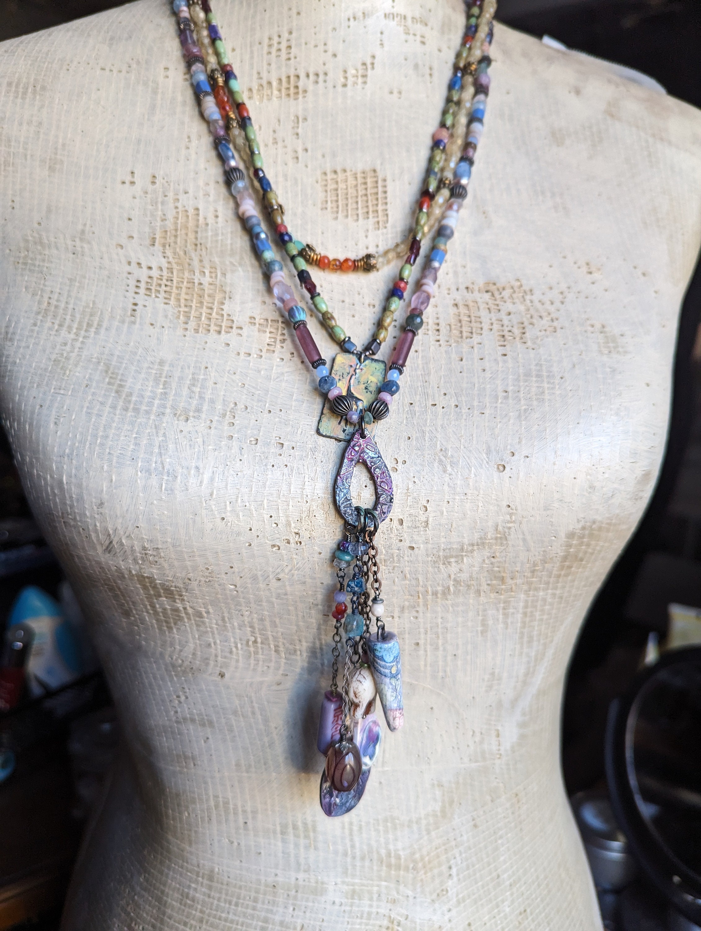On the Eve of Adventure: Multi-gemstone Trinket Necklace With Curio ...