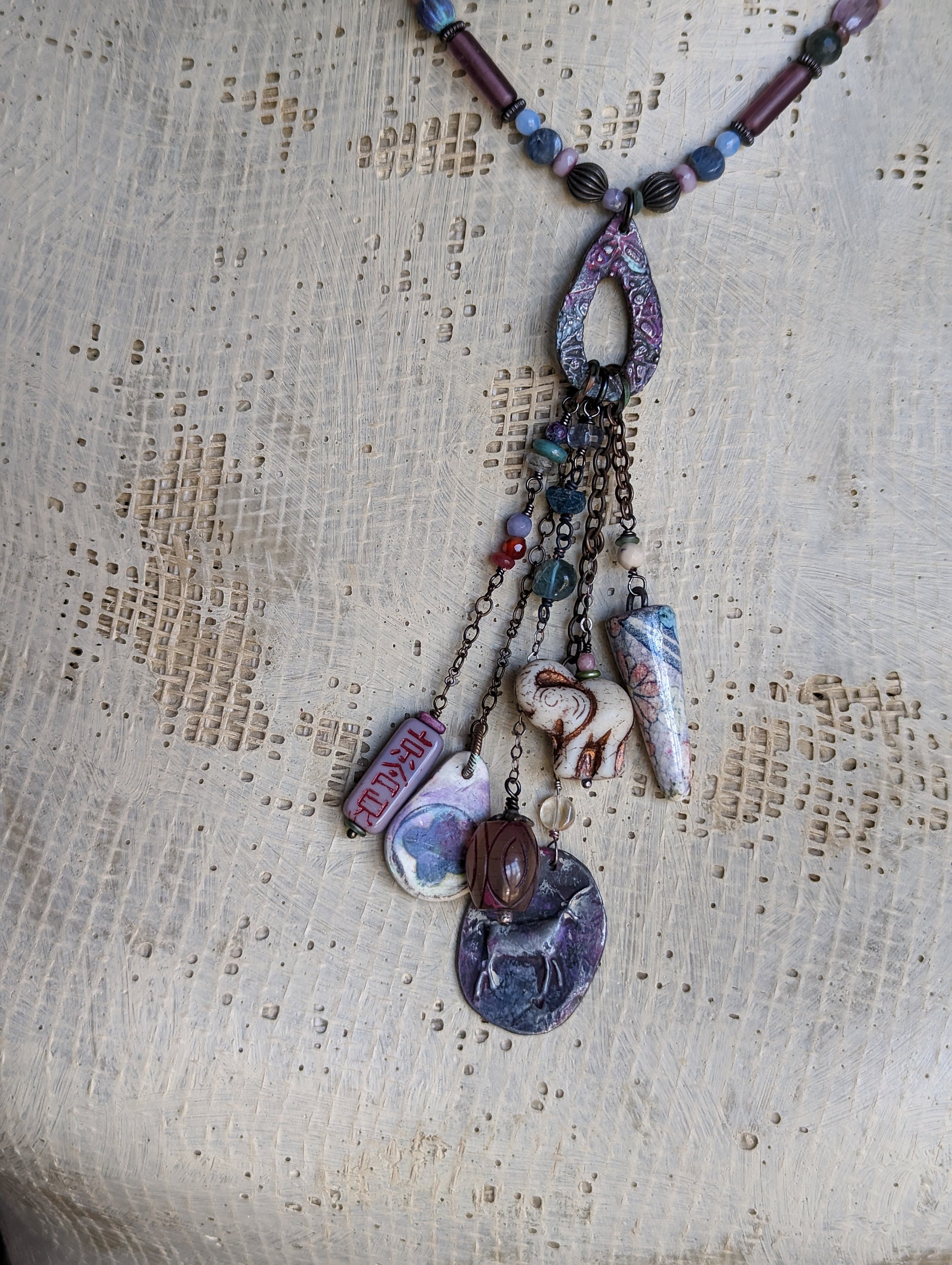 On the Eve of Adventure: Multi-gemstone Trinket Necklace With Curio ...