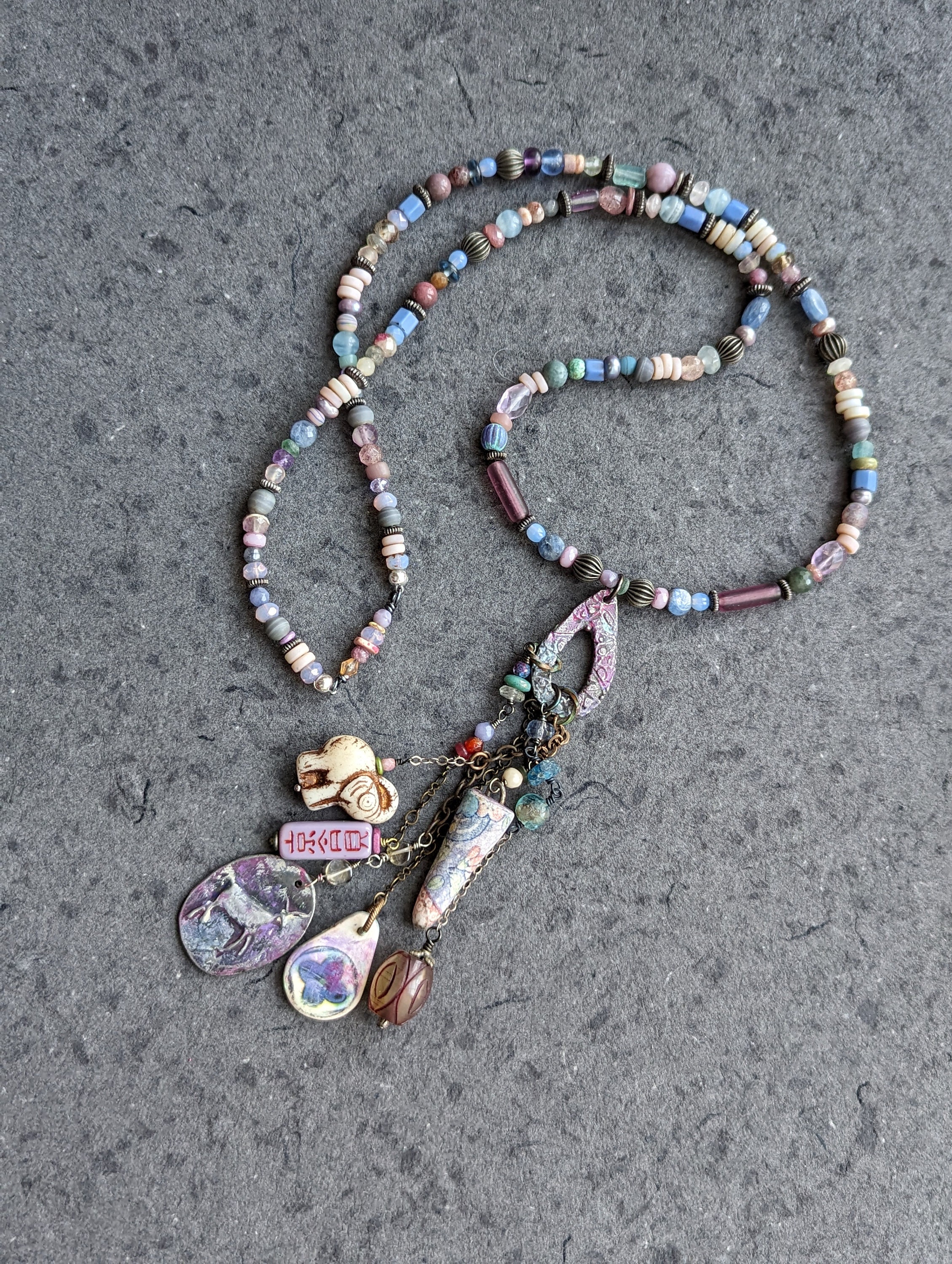 On the Eve of Adventure: Multi-gemstone Trinket Necklace With Curio ...
