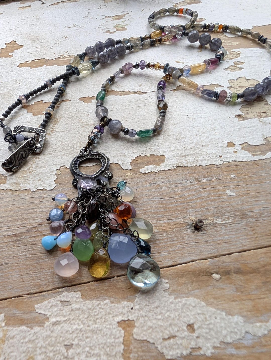 Cornucopia of Gems: Luxe Dancing Gemstone Focal on a Strand of ...