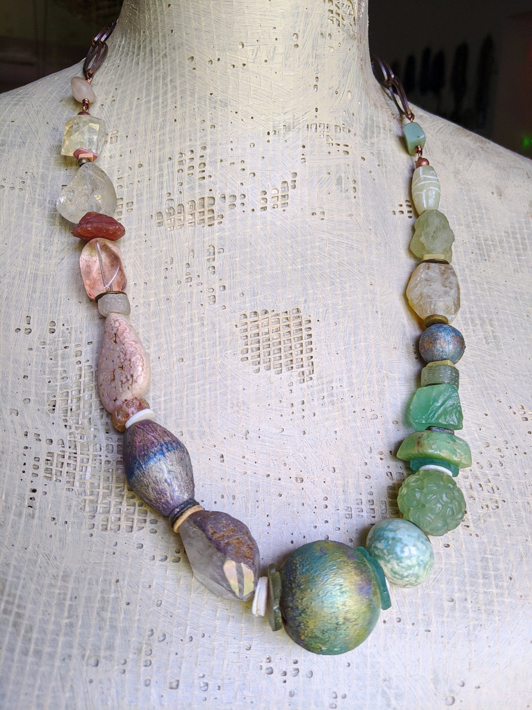 NEOLITHIC PROM Necklace # 2 - Eclectic Statement of Your Magical Powers ...