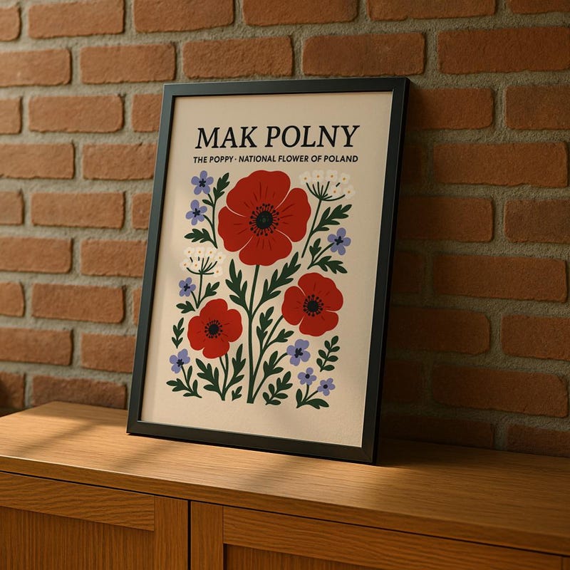 Poppy Poster - Etsy UK
