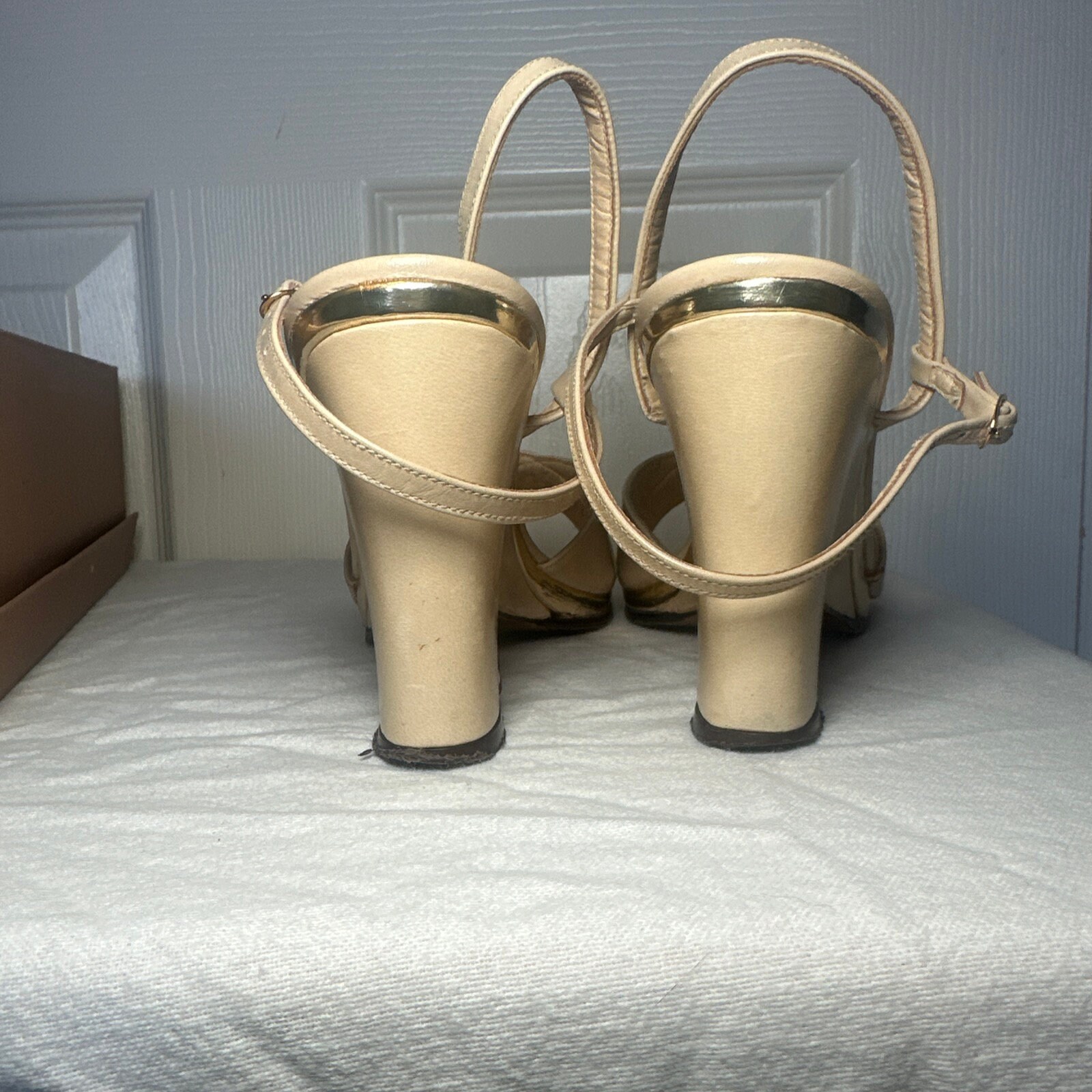 Vintage Italian Sesto Meucci Wedge Shoes Heels Beige Size 8 - Etsy