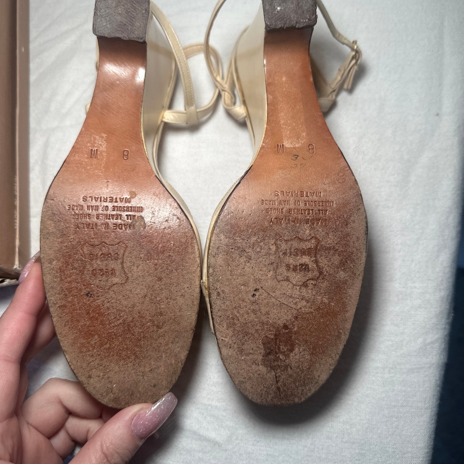 Vintage Italian Sesto Meucci Wedge Shoes Heels Beige Size 8 - Etsy