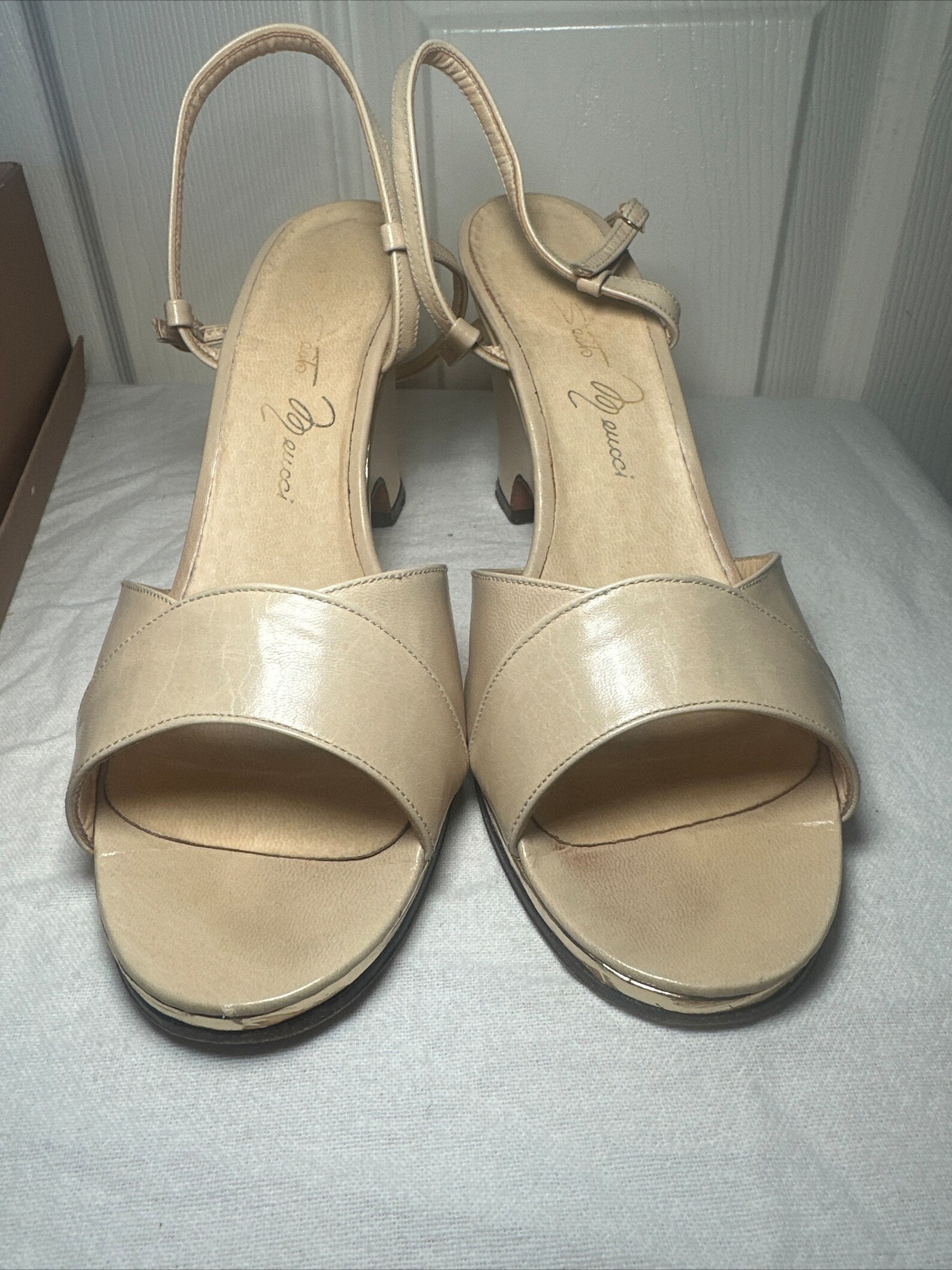 Vintage Italian Sesto Meucci Wedge Shoes Heels Beige Size 8 - Etsy