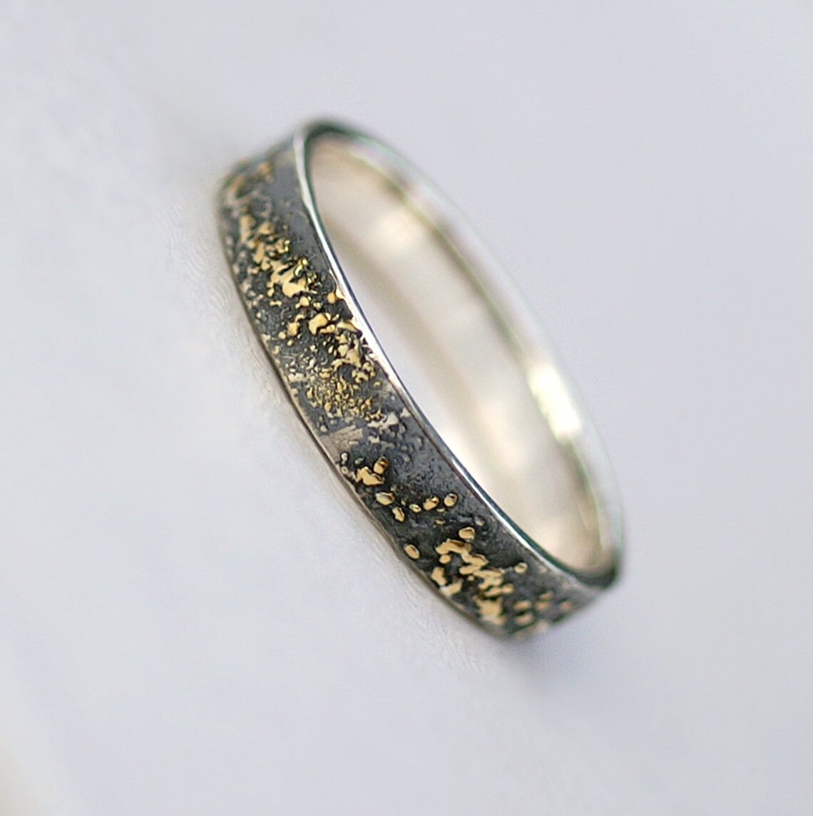 Gold Chaos 4mm Wide Unique Wedding Band for Her or Him 18k | Etsy