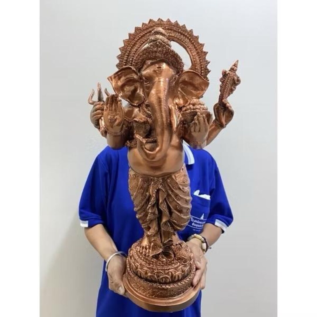 XL Bronze Ganesha Statue With Chakra | Large Elephant God Sculpture ...