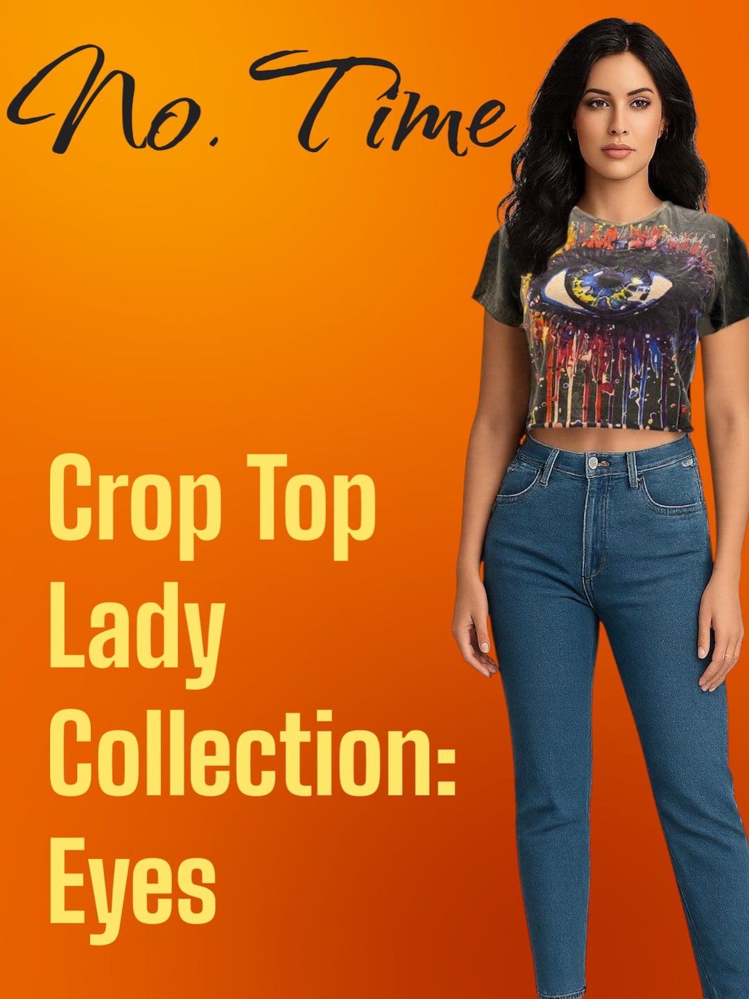 Hand-screened Eye Crop Top: Unique Cotton T-shirt - Etsy