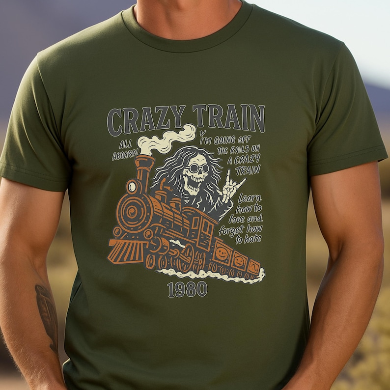 Vintage Ozzy Osbourne "crazy Train" Tee: Music Concert T-shirt - Etsy