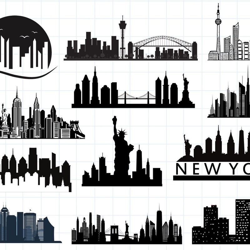 City Skyline Svg - Etsy
