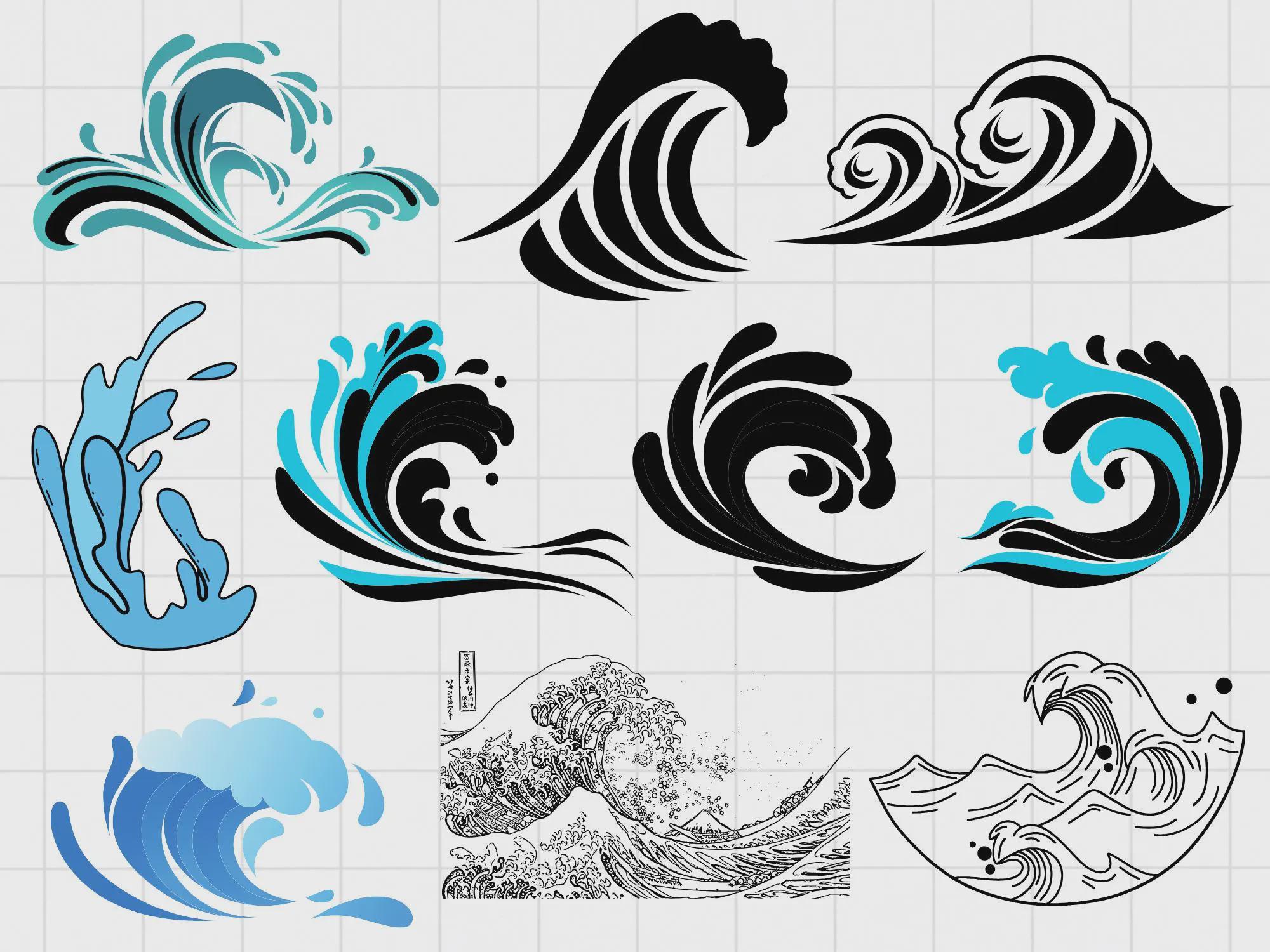 Wave Svg, Ocean Svg, Wave Svg, Ocean Svg, Wave Svg Cut Files for Cricut ...