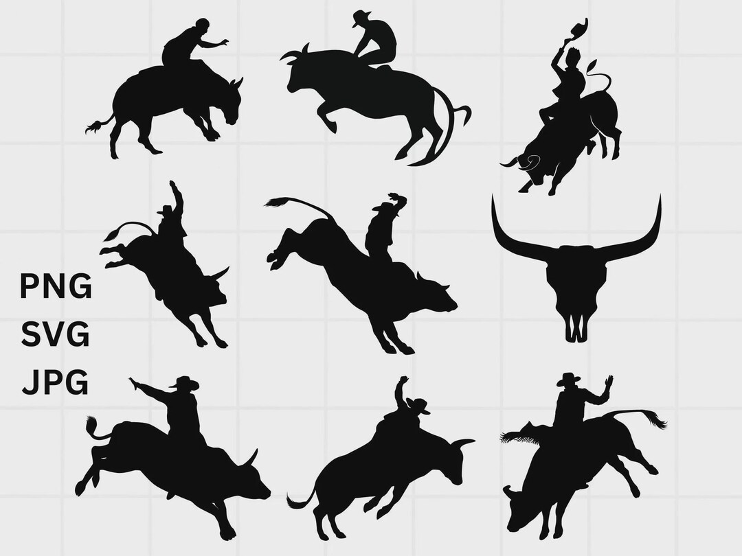 Bull Rider Svg | Cowboy Svg | Ranch Western Country Farm | Bull Riding ...